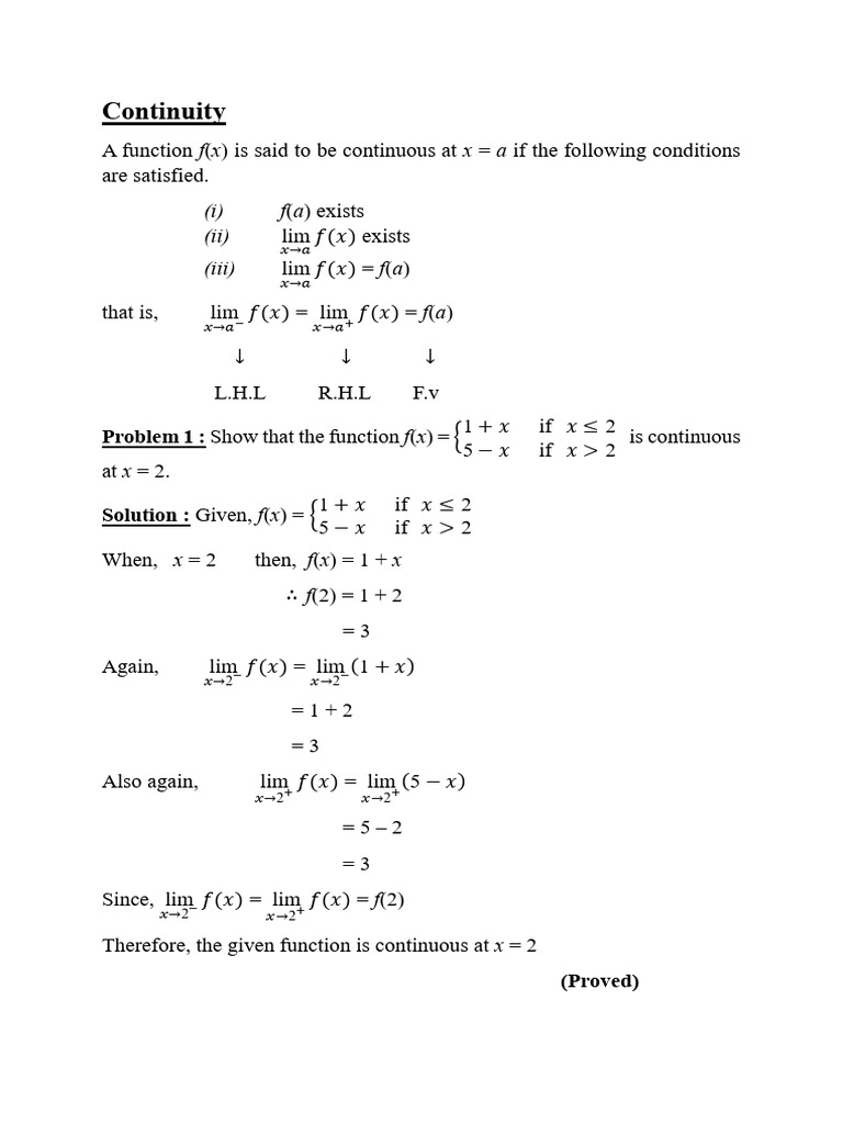 Continuity of Functions Explained | PDF | Analysis | Mathematical Concepts