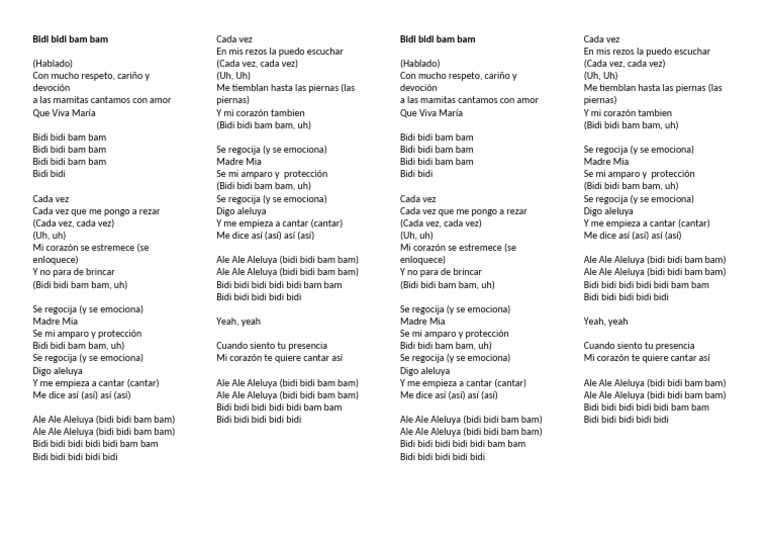 Canción Devocional a María | PDF