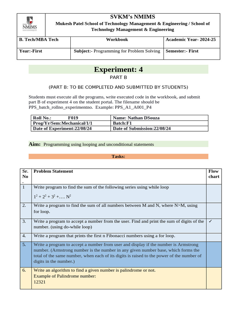 Exp-4 B Sanskark f035 | PDF | Computer Science | Computing