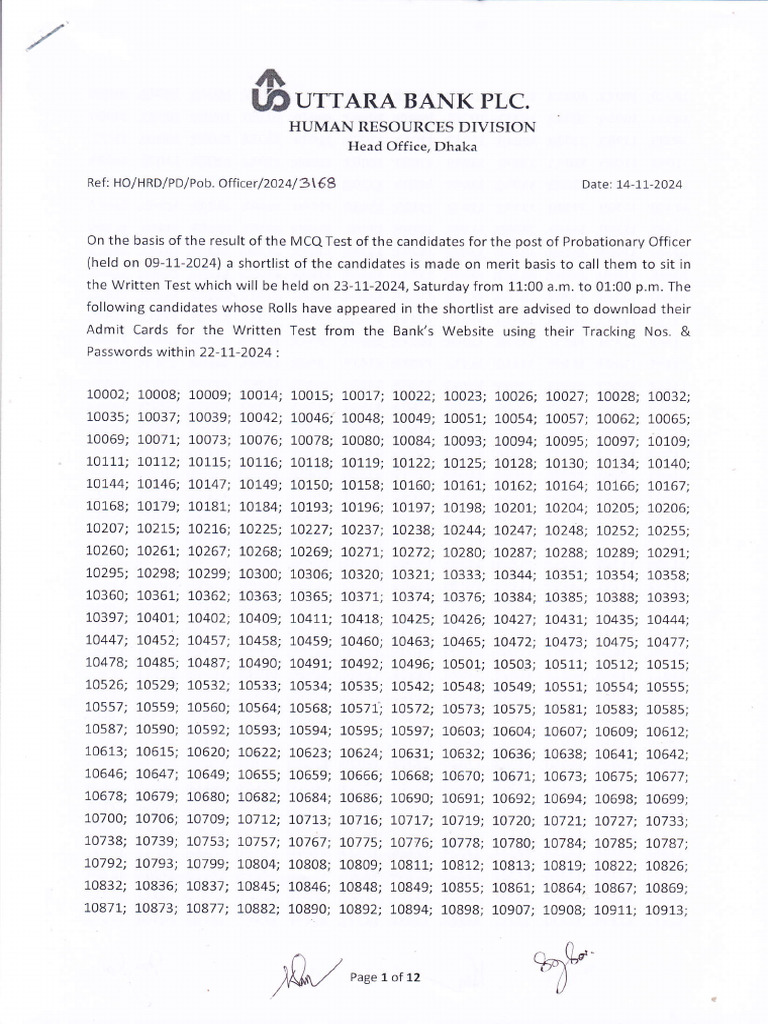 MCQ Result 112024 | PDF