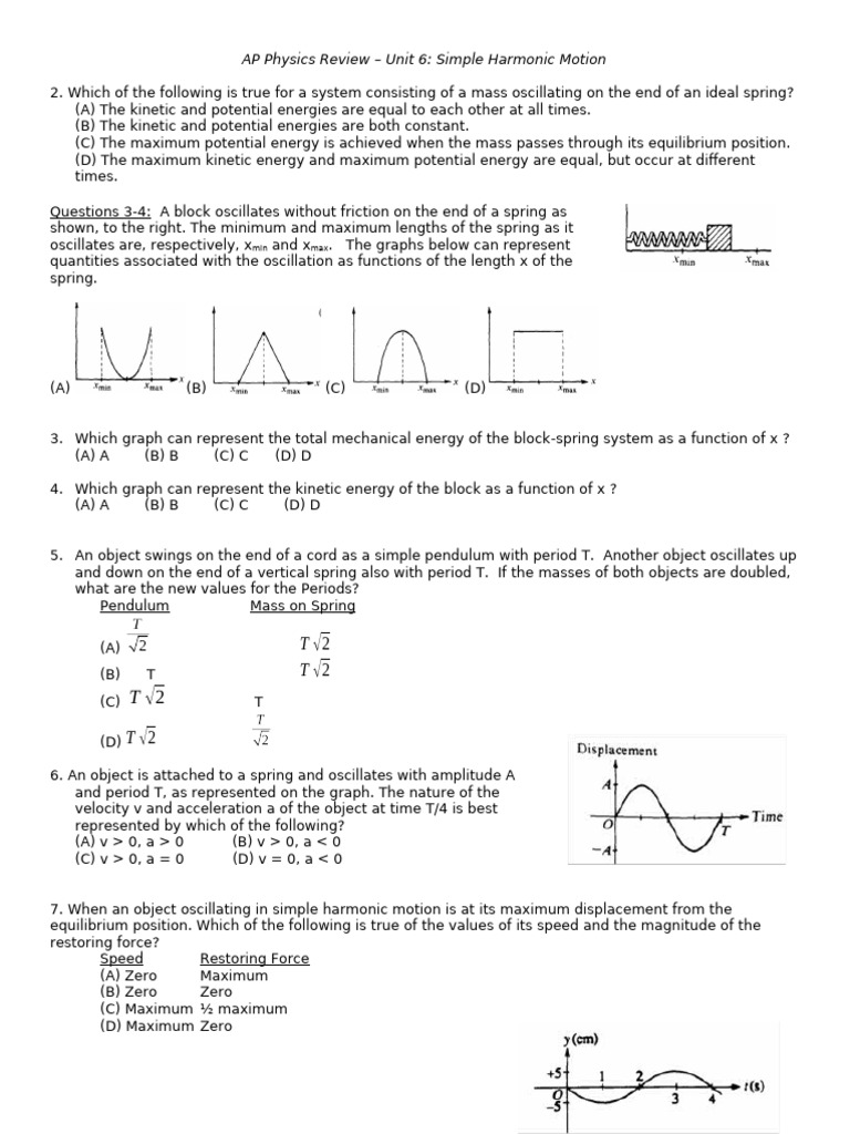 Unit6 SimpleHarmonicMotion | PDF | Oscillation | Mechanics