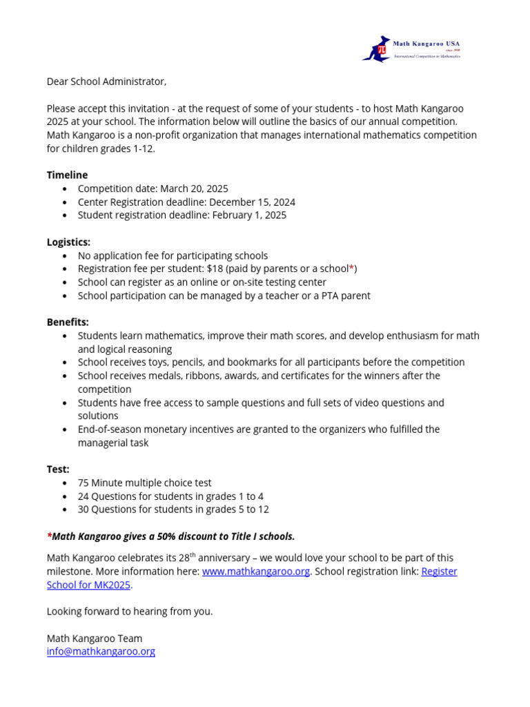 Dear School Administrator Letter To School From A Parent Sep 1 2024 | PDF