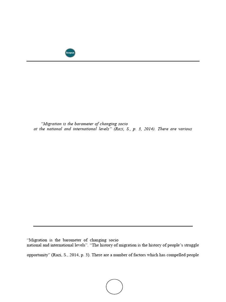 Causes of Migration | PDF | Human Migration | Urbanization