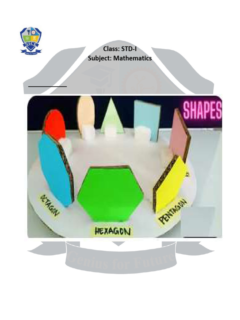2D Shapes Project for STD-I Math | PDF | Art | Technology & Engineering