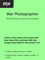 War Photographer - Carol Ann Duffy | PDF | Poetry