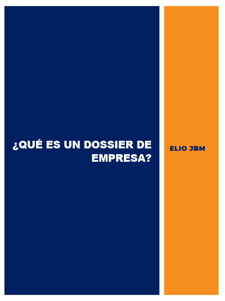 Guía para Elaborar un Dossier Corporativo | PDF | Business