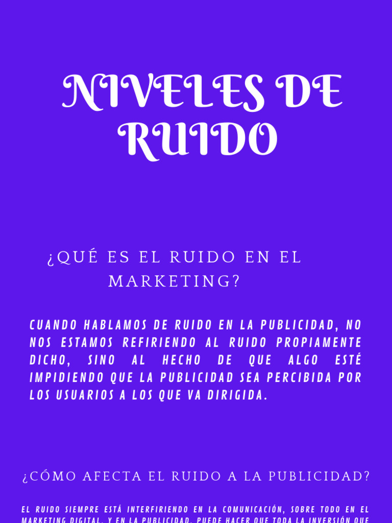 Cómo Eliminar el Ruido en Publicidad | PDF | Publicidad | Marketing