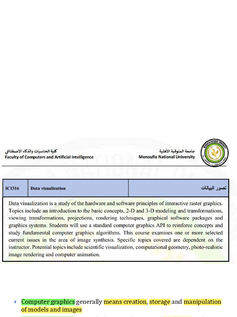 Lect 1 | PDF | Rendering (Computer Graphics) | Computer Graphics