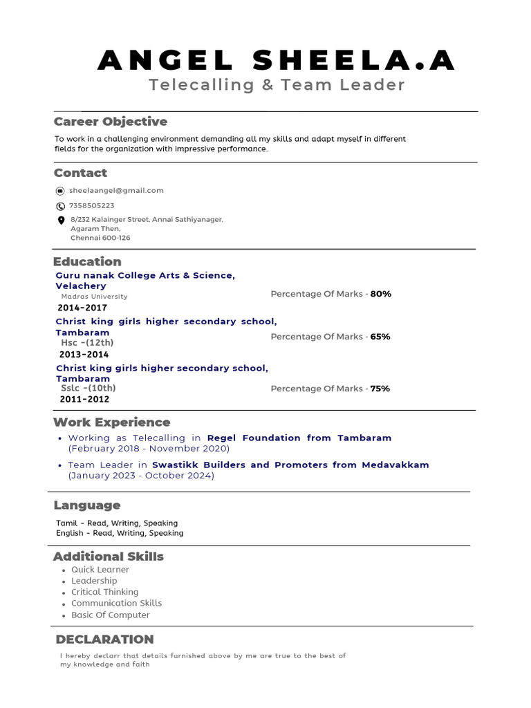 Angel Resume | PDF