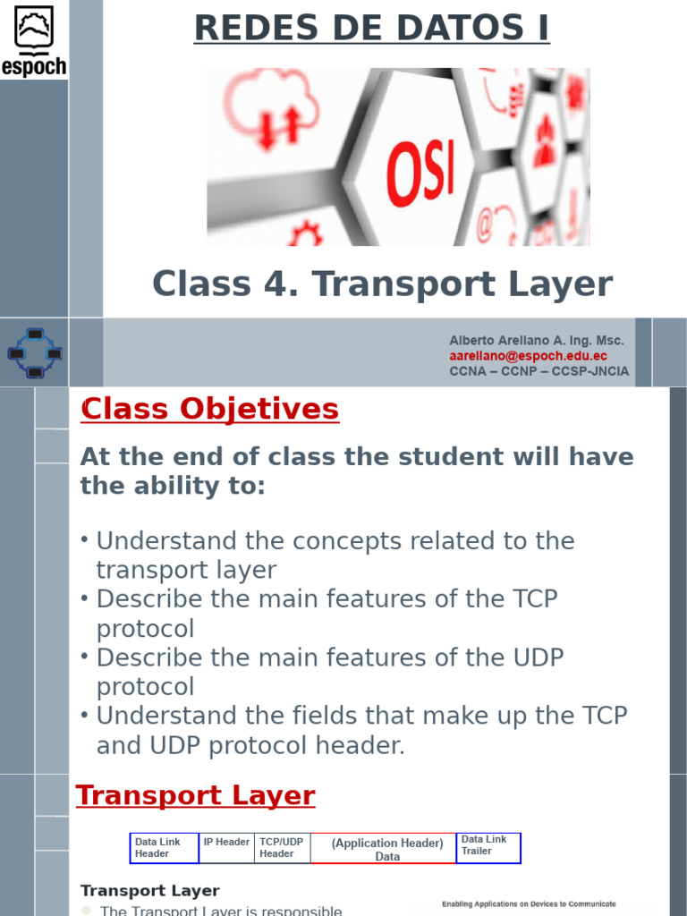 Clase 4. Capa de Transporte | PDF | Transmission Control Protocol | Port (Computer Networking)