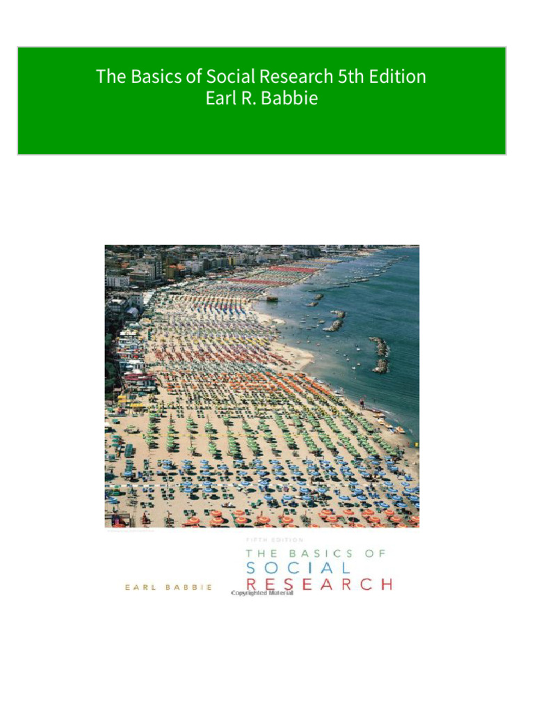 (FREE PDF Sample) The Basics of Social Research 5th Edition Earl R ... (FREE PDF Sample) The Basics of Social Research 5th Edition Earl R ...