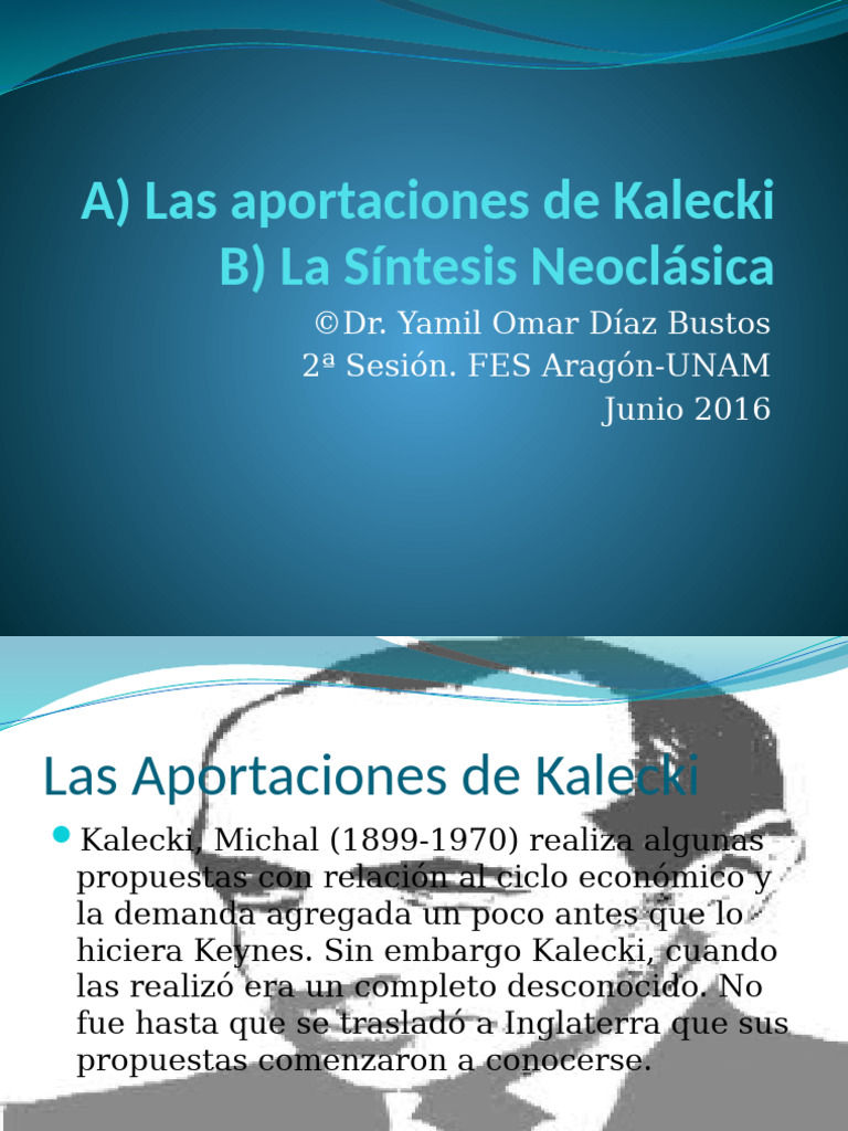 Kalecki Is LM | PDF | Economía keynesiana | Ahorro