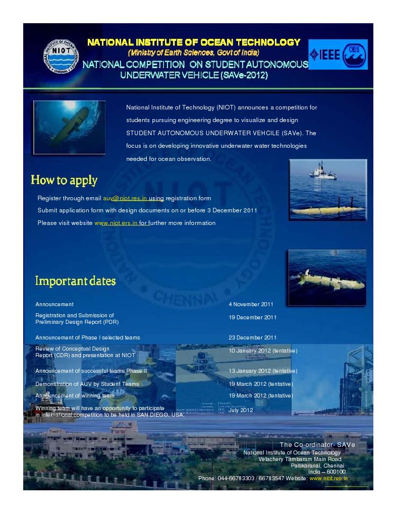 Student AUV Design Competition 2011 | PDF | Business