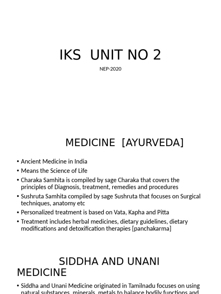Iks Unit No 2 Nep 2020 | PDF | Ayurveda