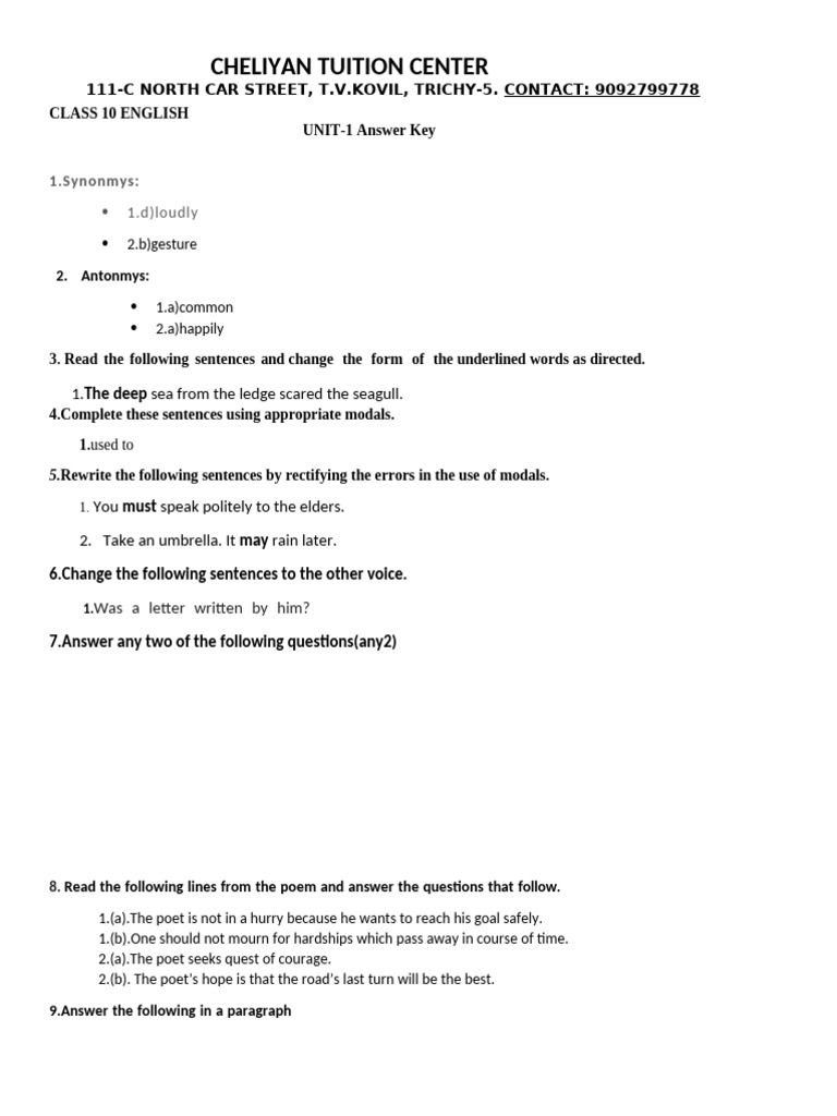 Unit 1 Ans Key | PDF | Language Arts & Discipline | History