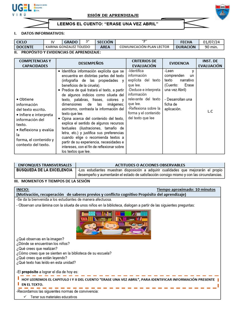 (2 Sesión Plan Lector | PDF | Aprendizaje | Evaluación