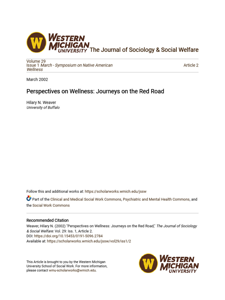 Perspectives On Wellness - Journeys On The Red Road | PDF | Native ...