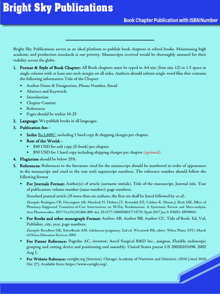 Guidelines for Book Chapter Submission | PDF | Books | Written ...
