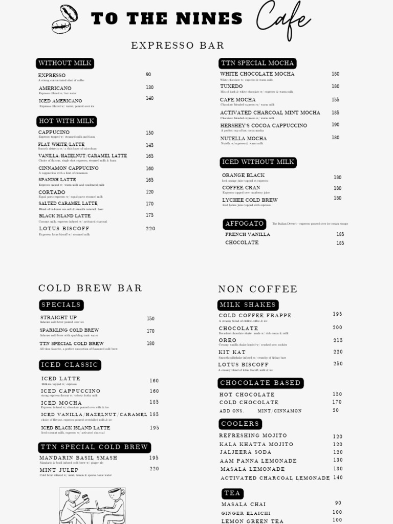 To The Nines Final Cafe | PDF | Drink | Non Alcoholic Drinks