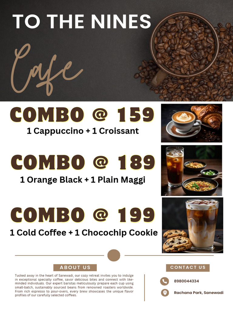 Combo Offers at To The Nines Cafe | PDF