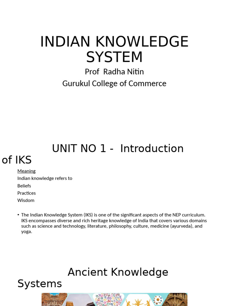 Overview of Indian Knowledge System | PDF | Yoga | Science