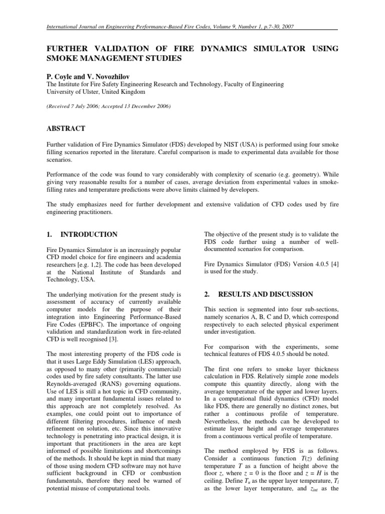 Fire Dynamic Sumulation Pdf Computational Fluid Dynamics Computer