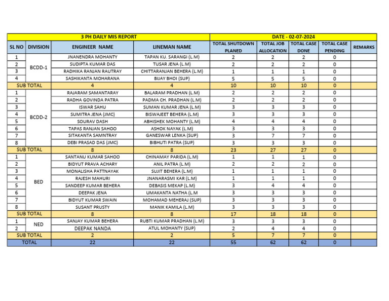 Daily Installation Report | PDF