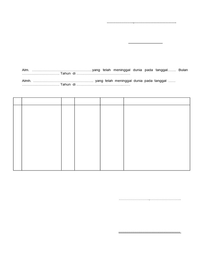 FORM Waris 2 | PDF | Politik | Griya & Taman