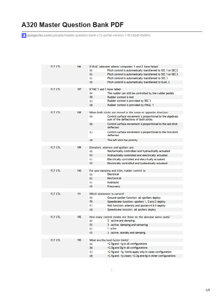 A320 Master Question Bank PDF | PDF A320 Master Question Bank PDF | PDF