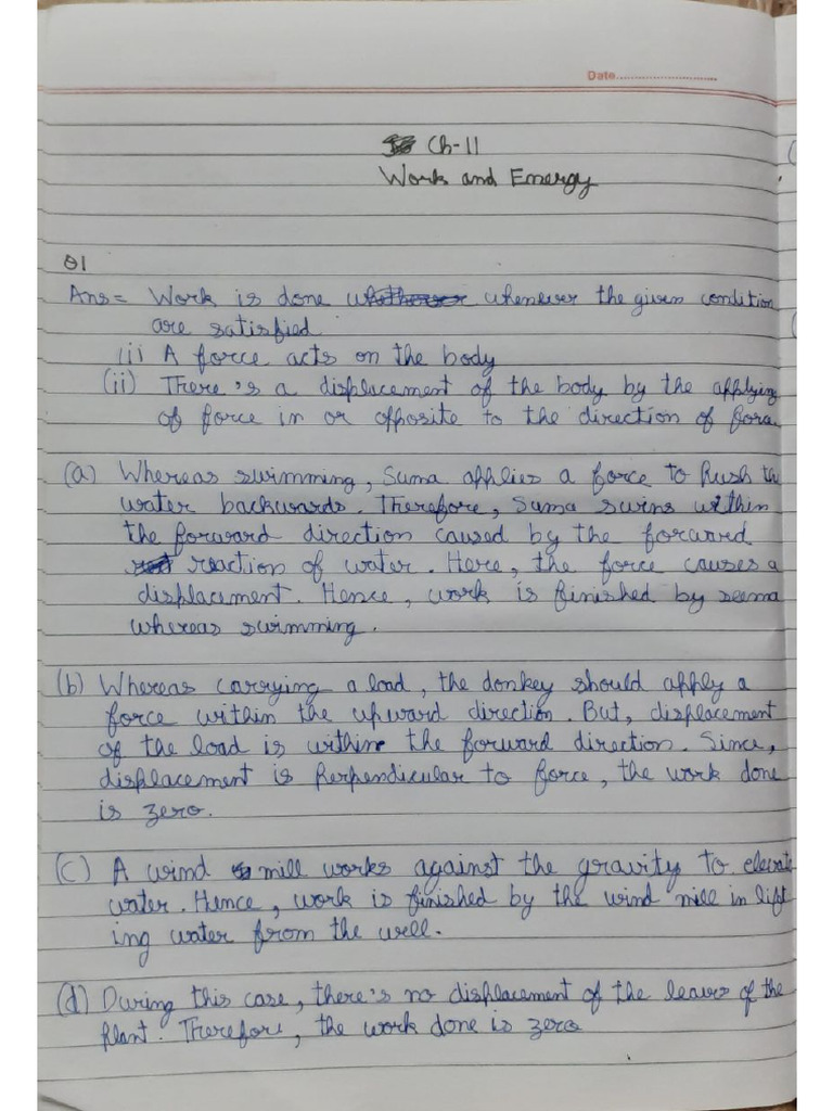 Sourish, 9-C, Work and Energy | PDF