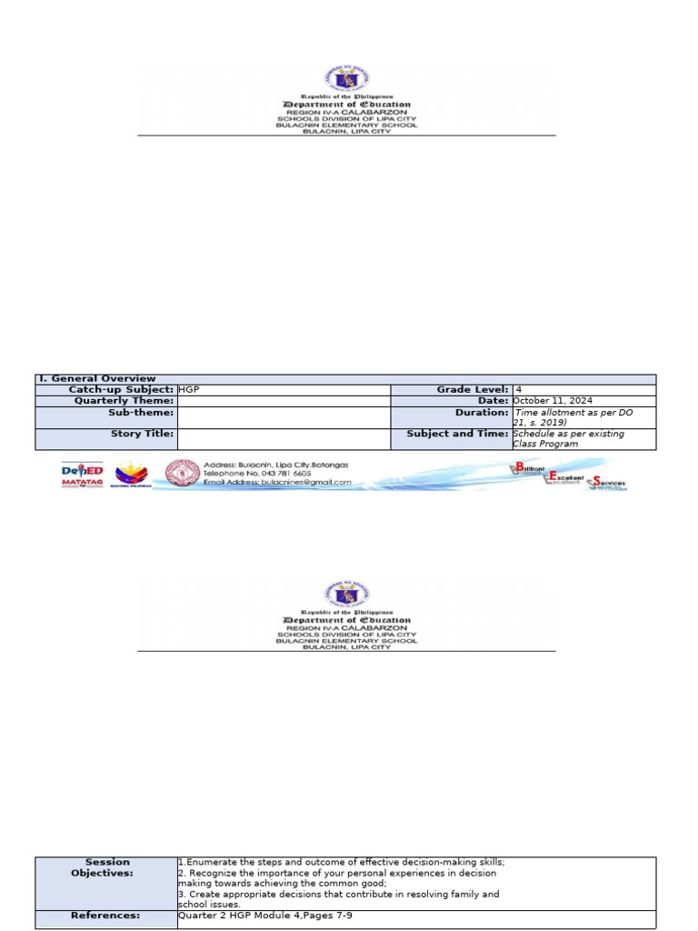 HGP Q2 Week 3 Friday | PDF | Decision Making | Human Communication