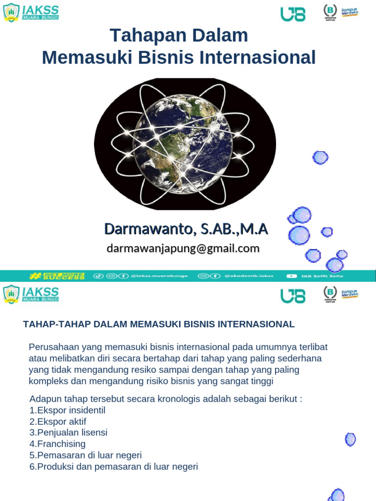 Tahapan Dalam Memasuki Bisnis Internasional | PDF | Bisnis ...