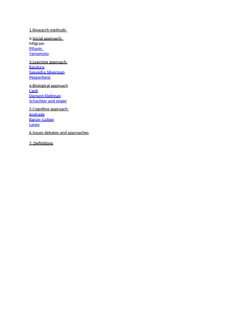 Psych AS LEVEL Case Studies | PDF | Phobia | Self Report Study