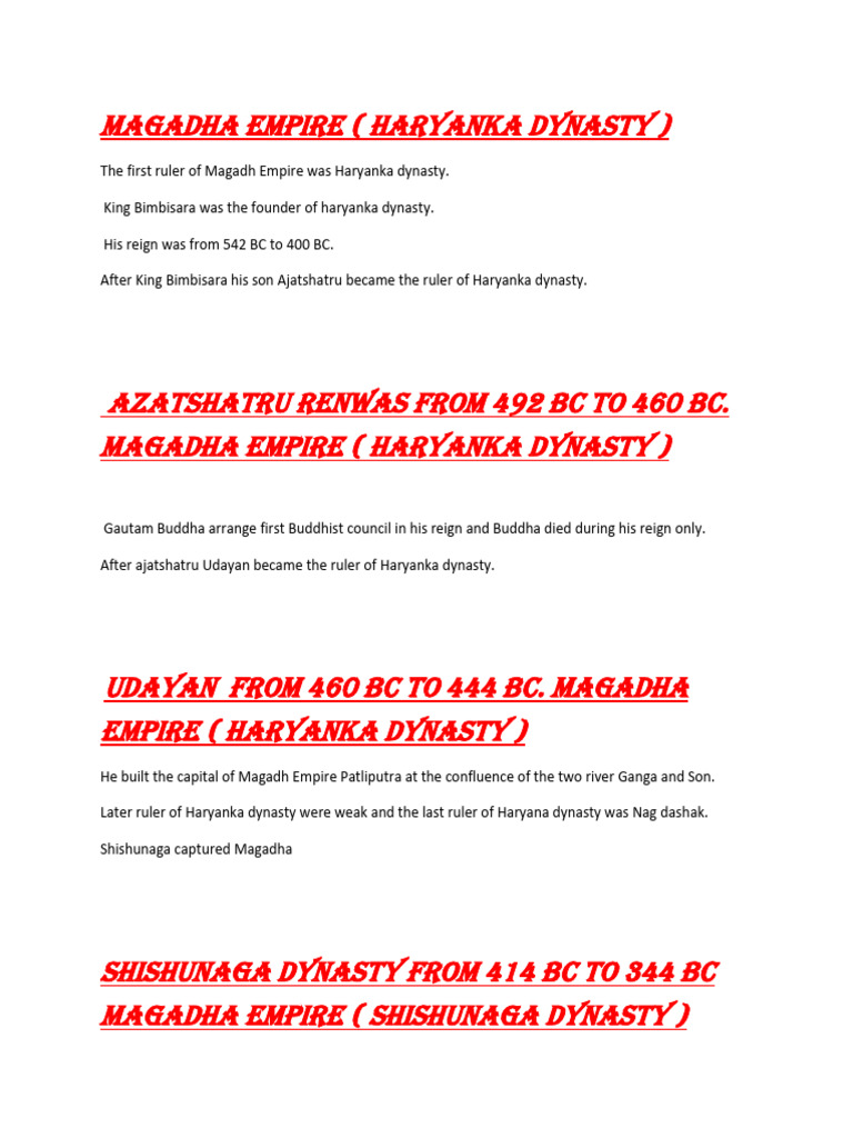 Magadha Empire | PDF | Ancient India