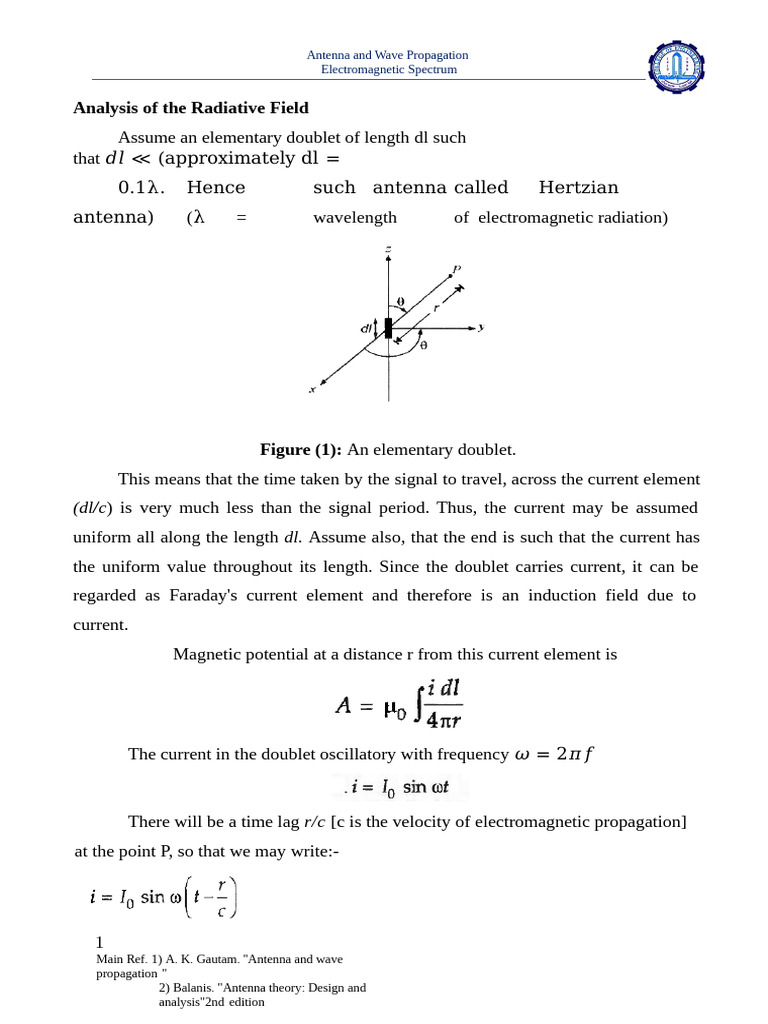 Lecture 4. Analysis of The Radiative Field | PDF | Electromagnetic Radiation | Antenna (Radio)