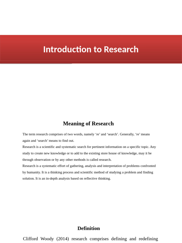 Introduction to Research | PDF | Data Analysis | Methodology