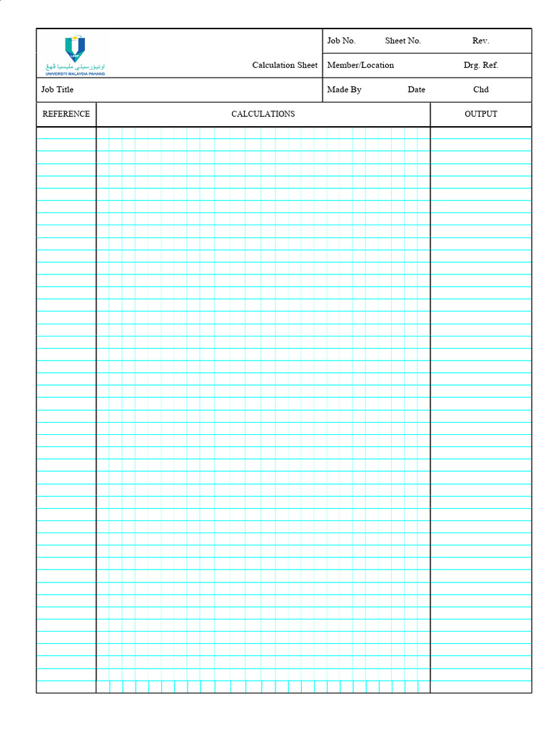 Engineering Calculation Sheet Template | PDF