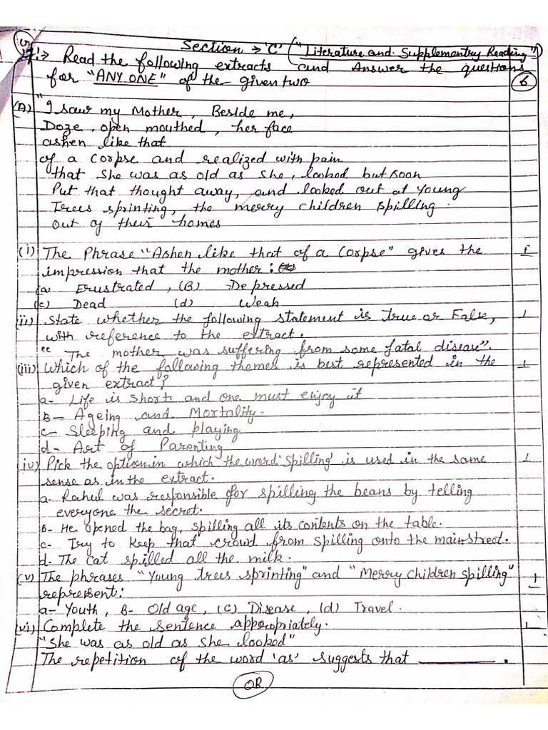 Question Paper of English | PDF