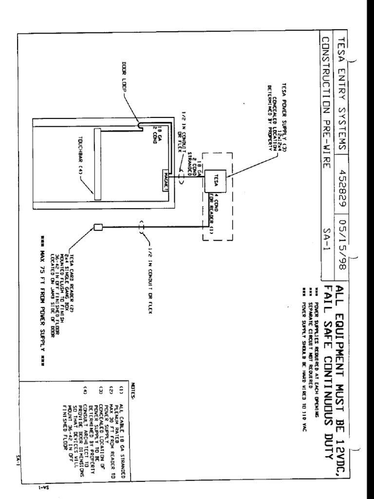 Onity Tesa ht24 Access Wiring Diagram | PDF