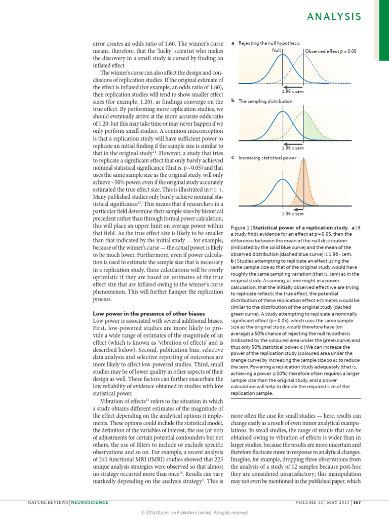 nrn3475 p085 | PDF | Statistical Significance | Statistics