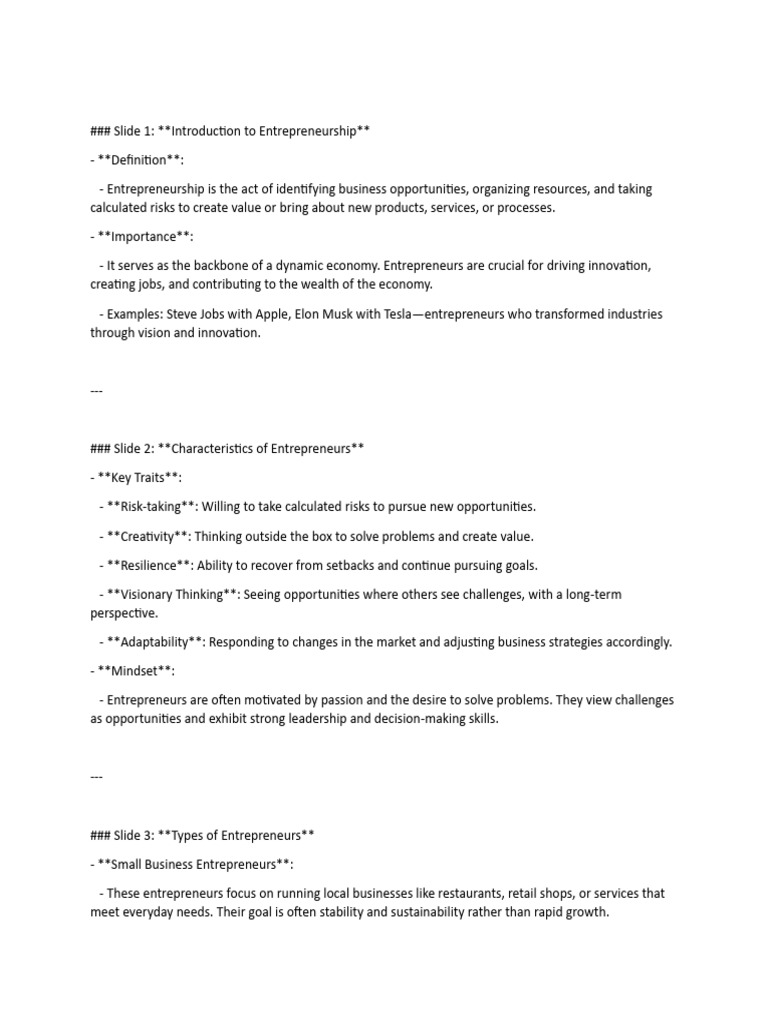 Chapter 1 entrepreneurship | PDF | Entrepreneurship | Economies