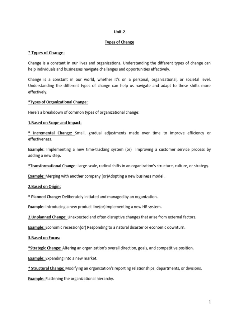 Unit 2 (Change Management) | PDF | Attitude (Psychology) | Knowledge