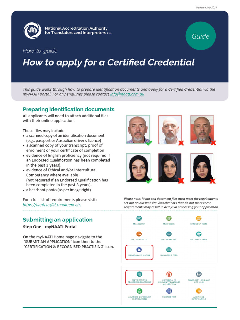 How To Apply For A Certified Credential 2024 | PDF | Vocational ...