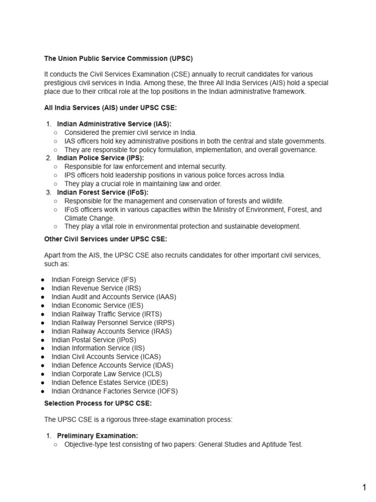 UPSC & SPSC Exams Overview | PDF | Governance | Good Governance