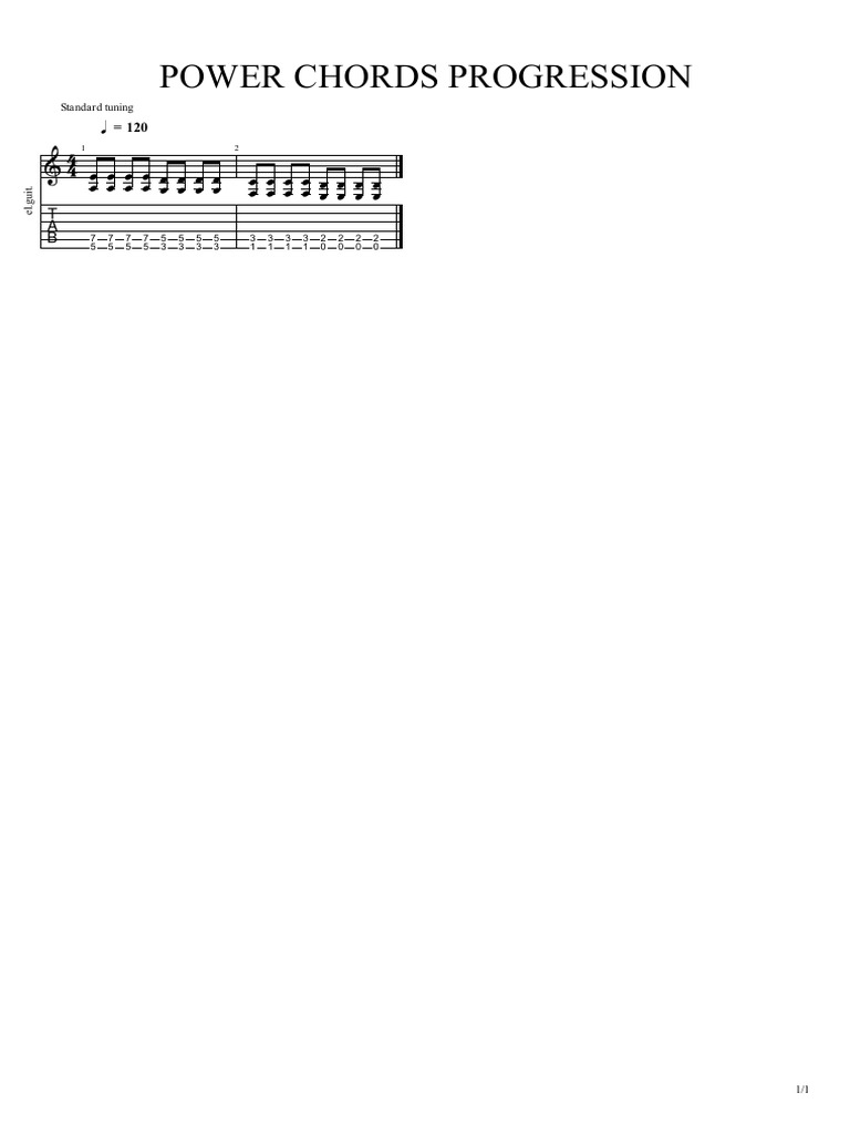 Power Chord Progression | PDF