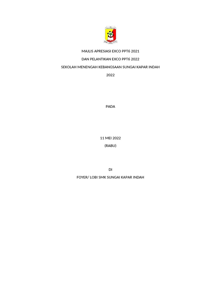 Majlis Apresiasi PPT6 2021 | PDF