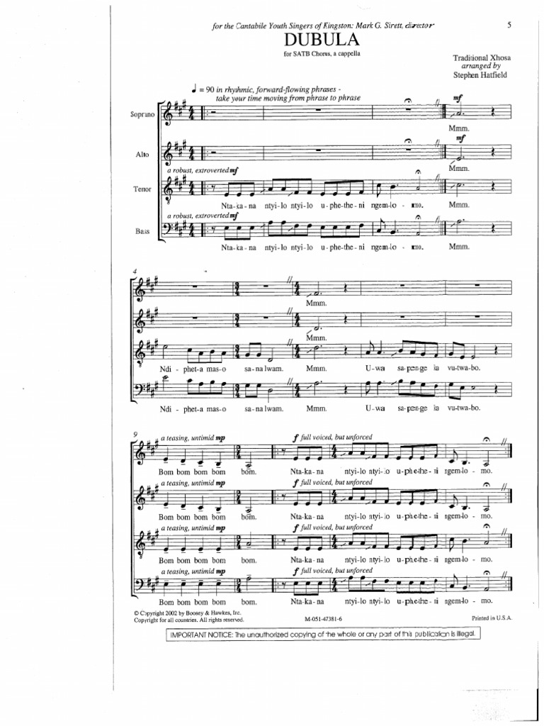Dubula Sheet Music | PDF