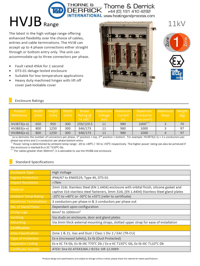 High Voltage Junction Box 11kV Zone 1 Zone 2 Hazardous Area ATEX Abtech ...