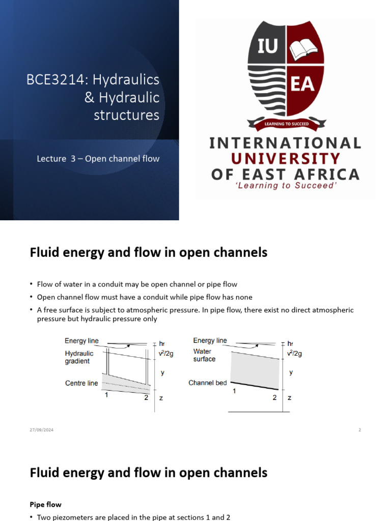 Hydraulics and Hydraulic Structures - Lecture 3 Part 2 (Autosaved ...
