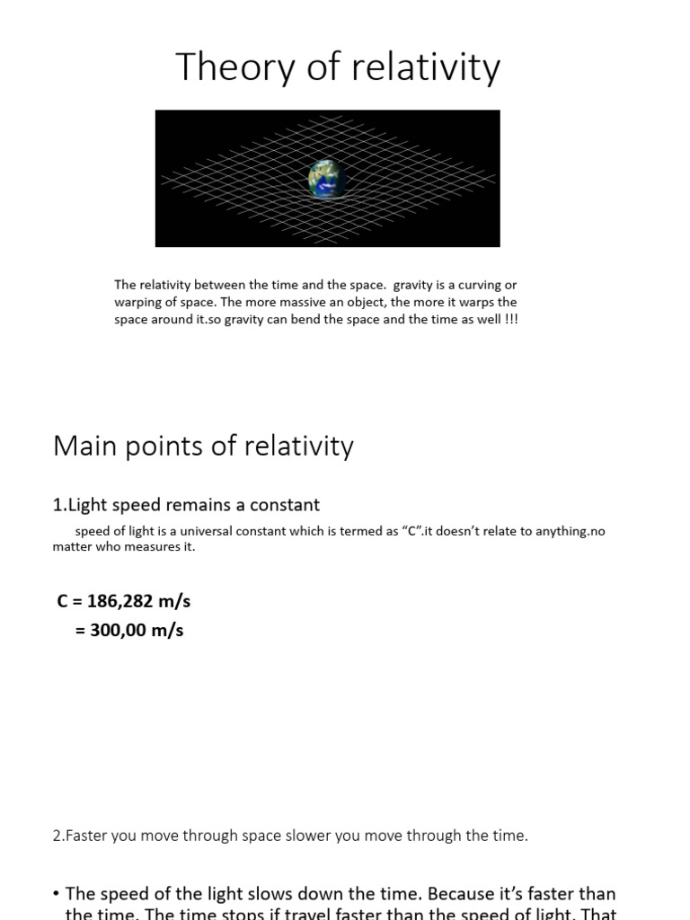 Theory of Relativity | PDF | General Relativity | Gravity